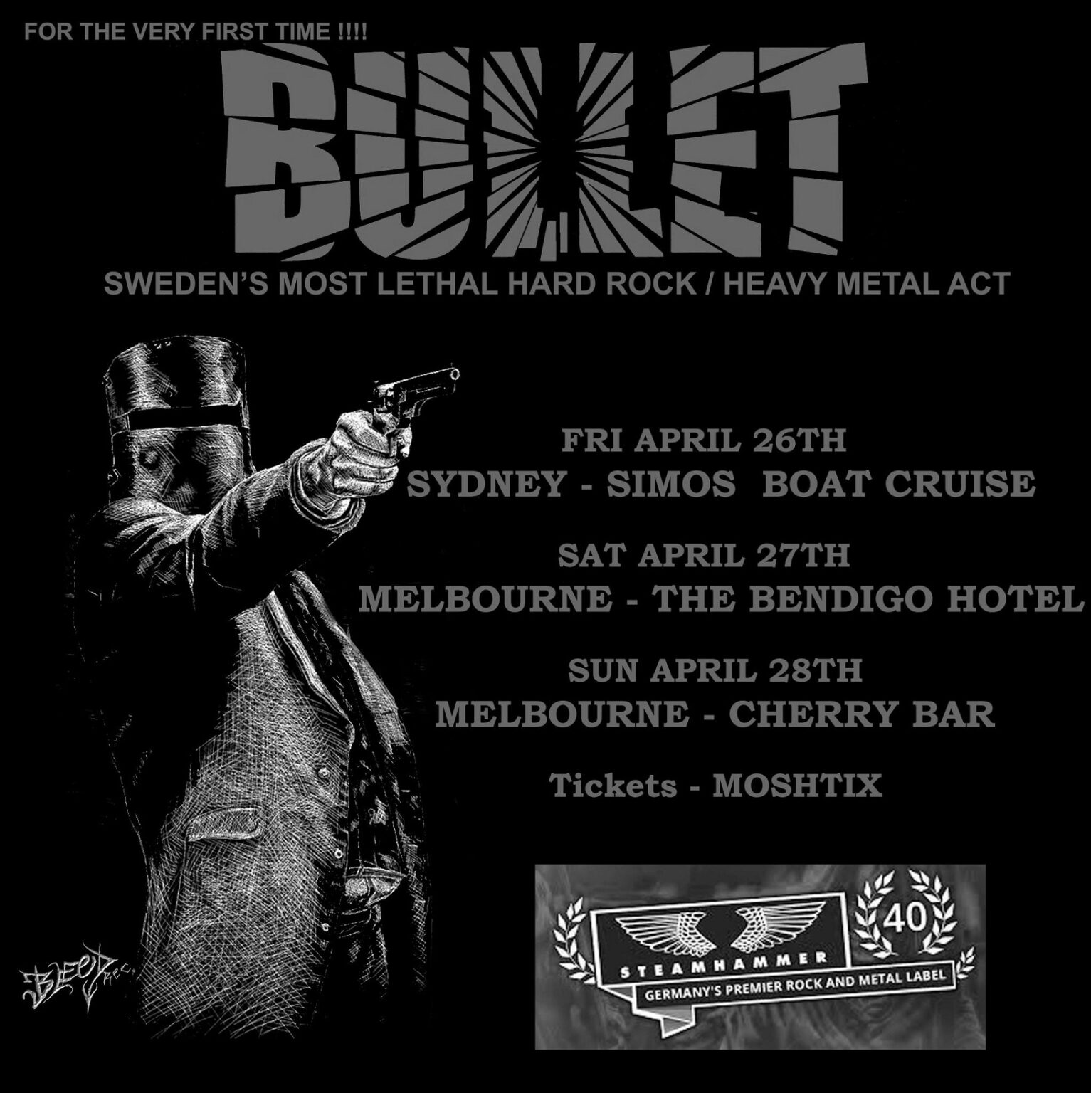 Swedish Heavy Metal Band BULLET announce debut Australian East Coast ...