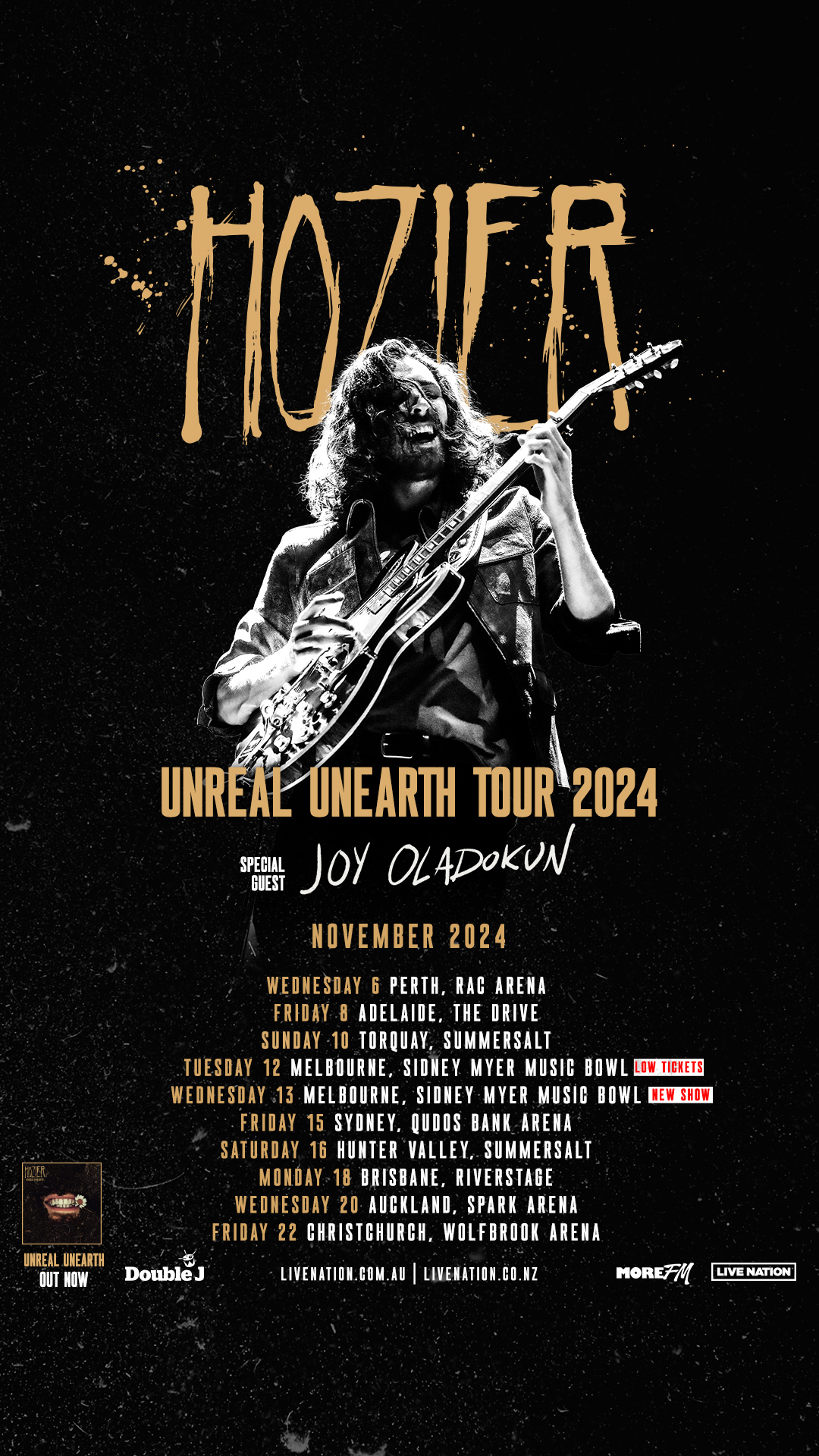 HOZIER Announces Second Melbourne show on the 'Unreal Unearth' 2024 ...