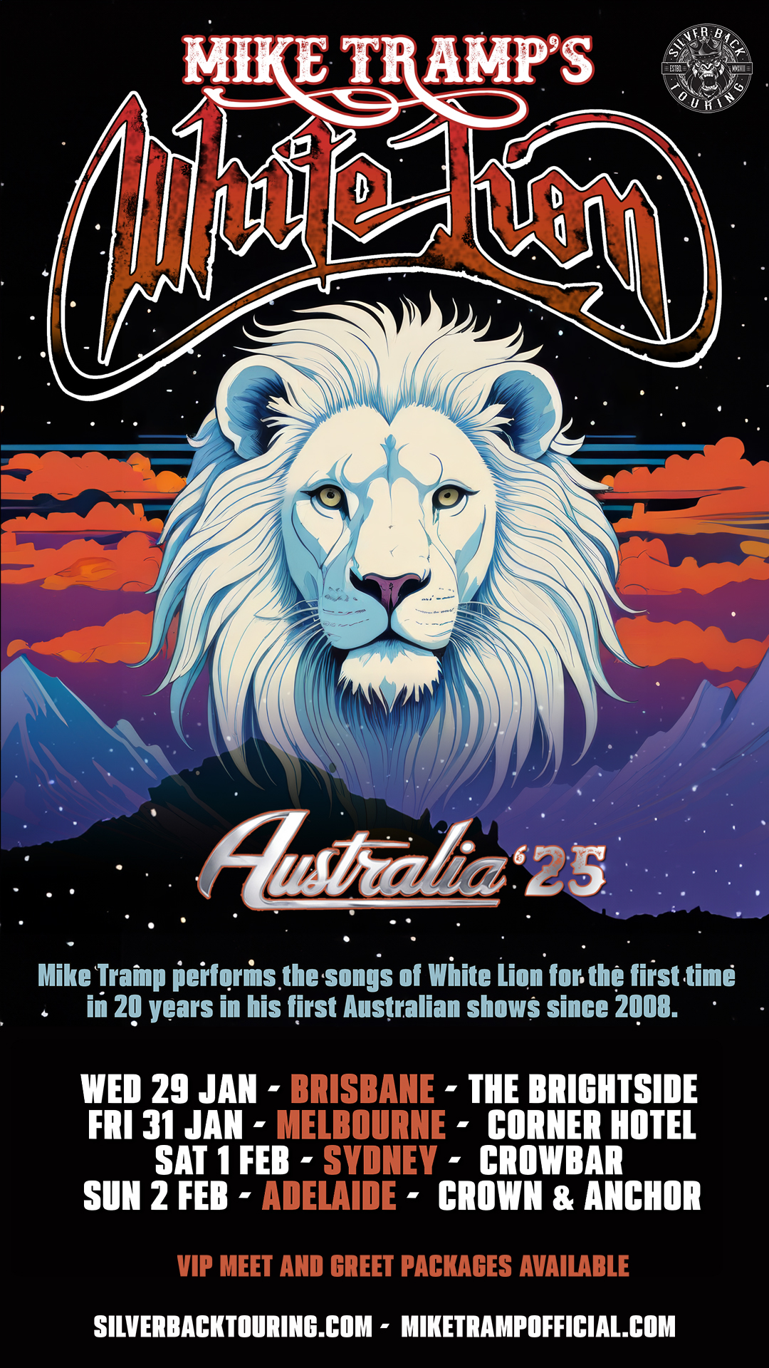 Mike Tramp performs White Lion in Australia for the first time in two ...