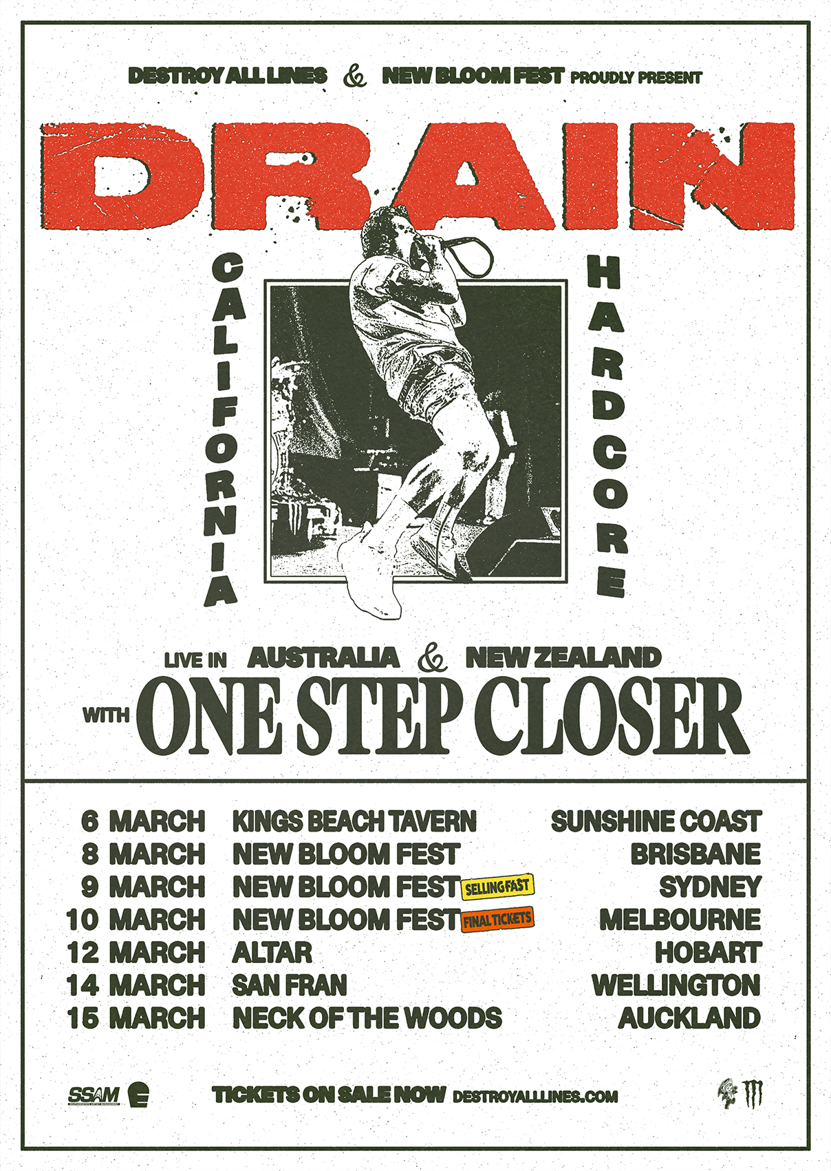 DRAIN Announce Australia & New Zealand New Bloom Fest Headline ...
