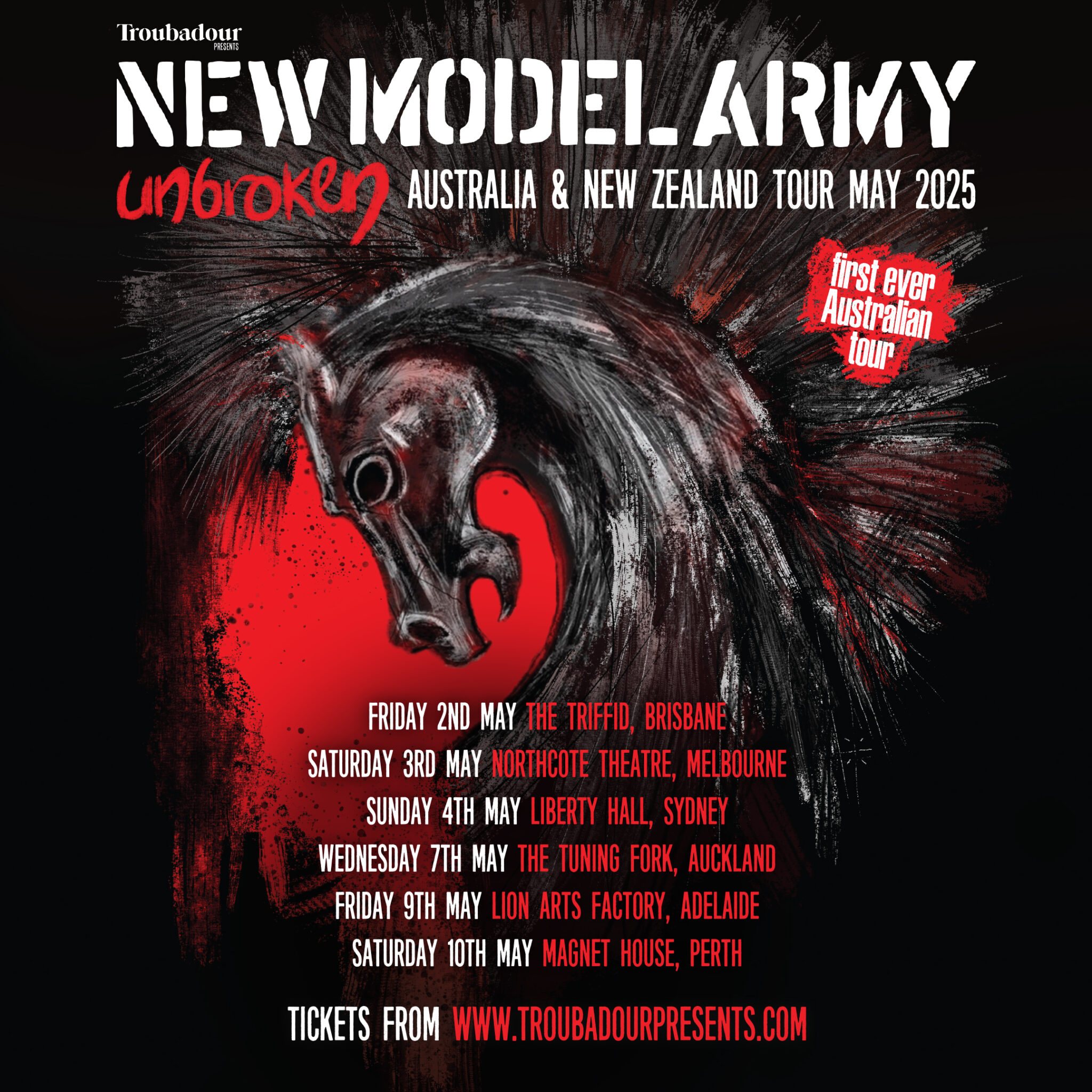 NEW MODEL ARMY Announce Debut Australian / New Zealand Tour - The Rockpit