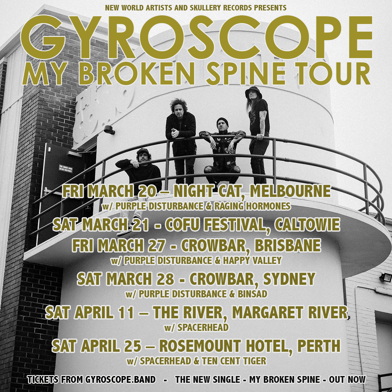 GYROSCOPE Announce Special Guests For “My Broken Spine” Tour - The Rockpit